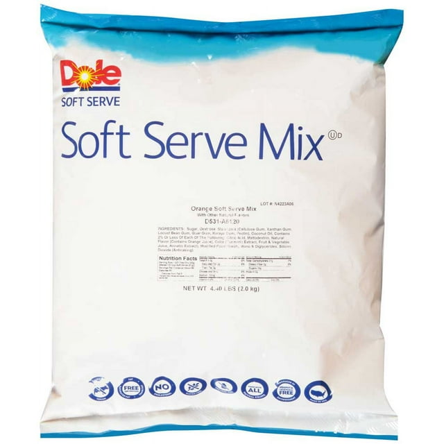 Dole Orange Soft Serve Mix, 4.4 Pound - Walmart.com Dole Orange Soft Serve Mix, 4.4 Pound - Walmart.com