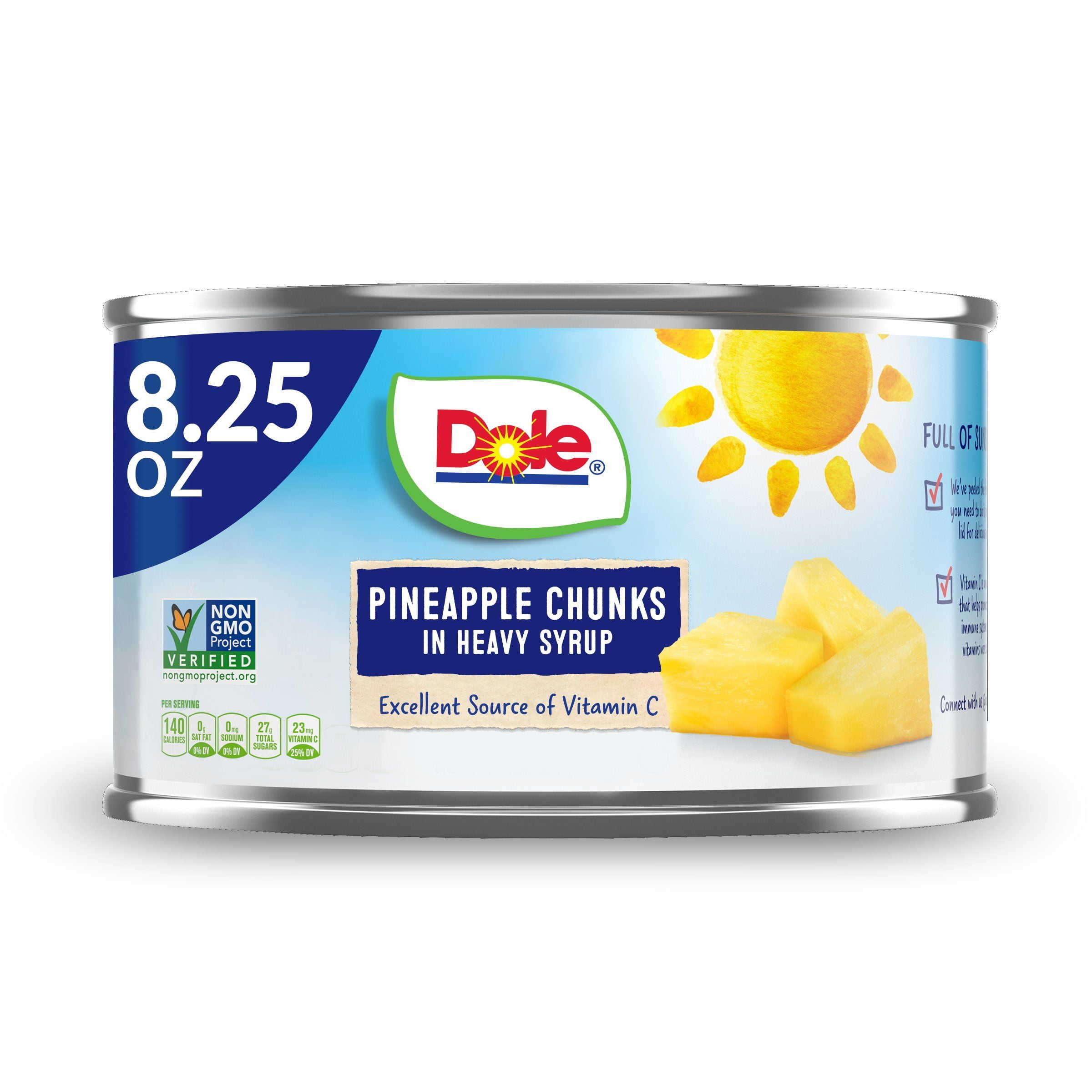 Dole Pineapple Chunks In Heavy Syrup - 8.25 oz - Walmart.com