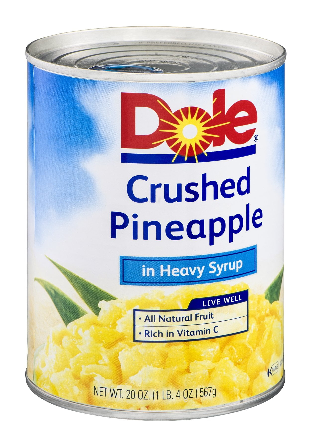 Dole, Pineapple, Crushed In Heavy Syrup, 20Oz Can (Pack Of 5) - Walmart.com