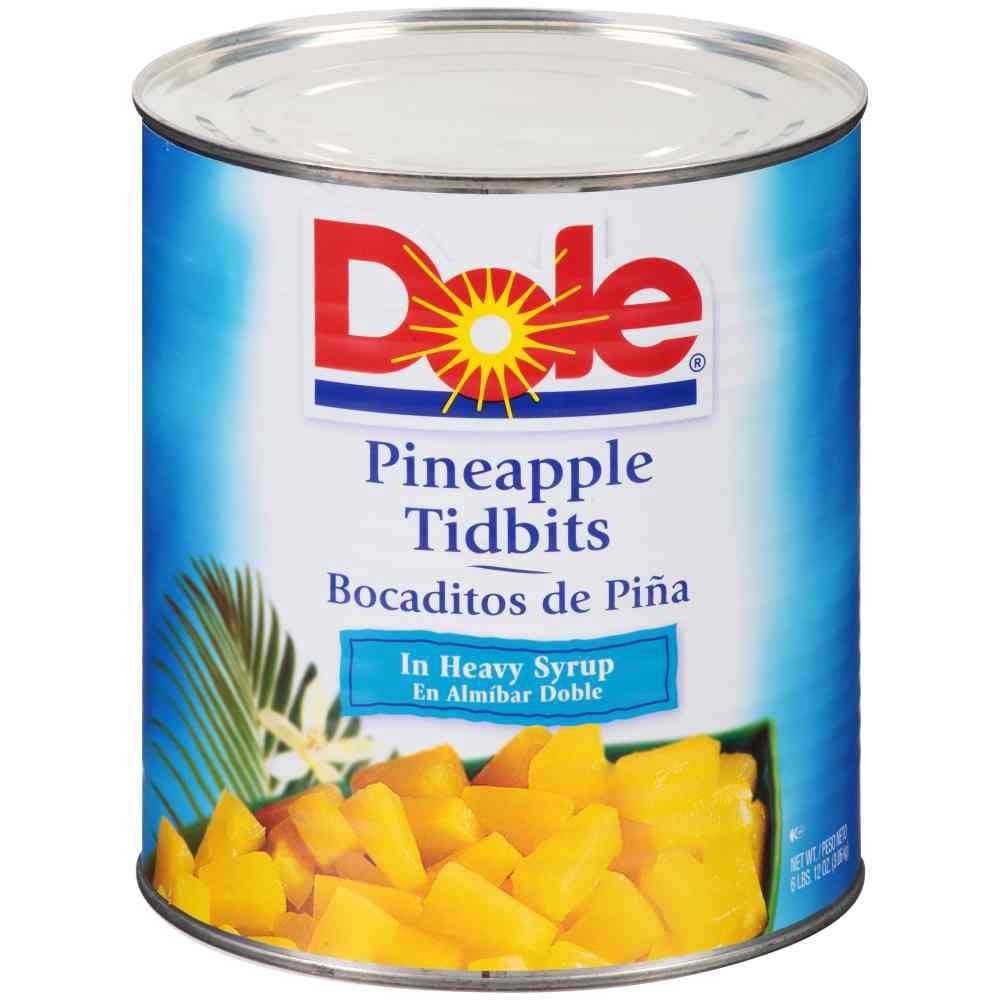 Dole Pineapple Tidbits Fancy In Heavy Syrup, 106 Ounce - 6 per case ...