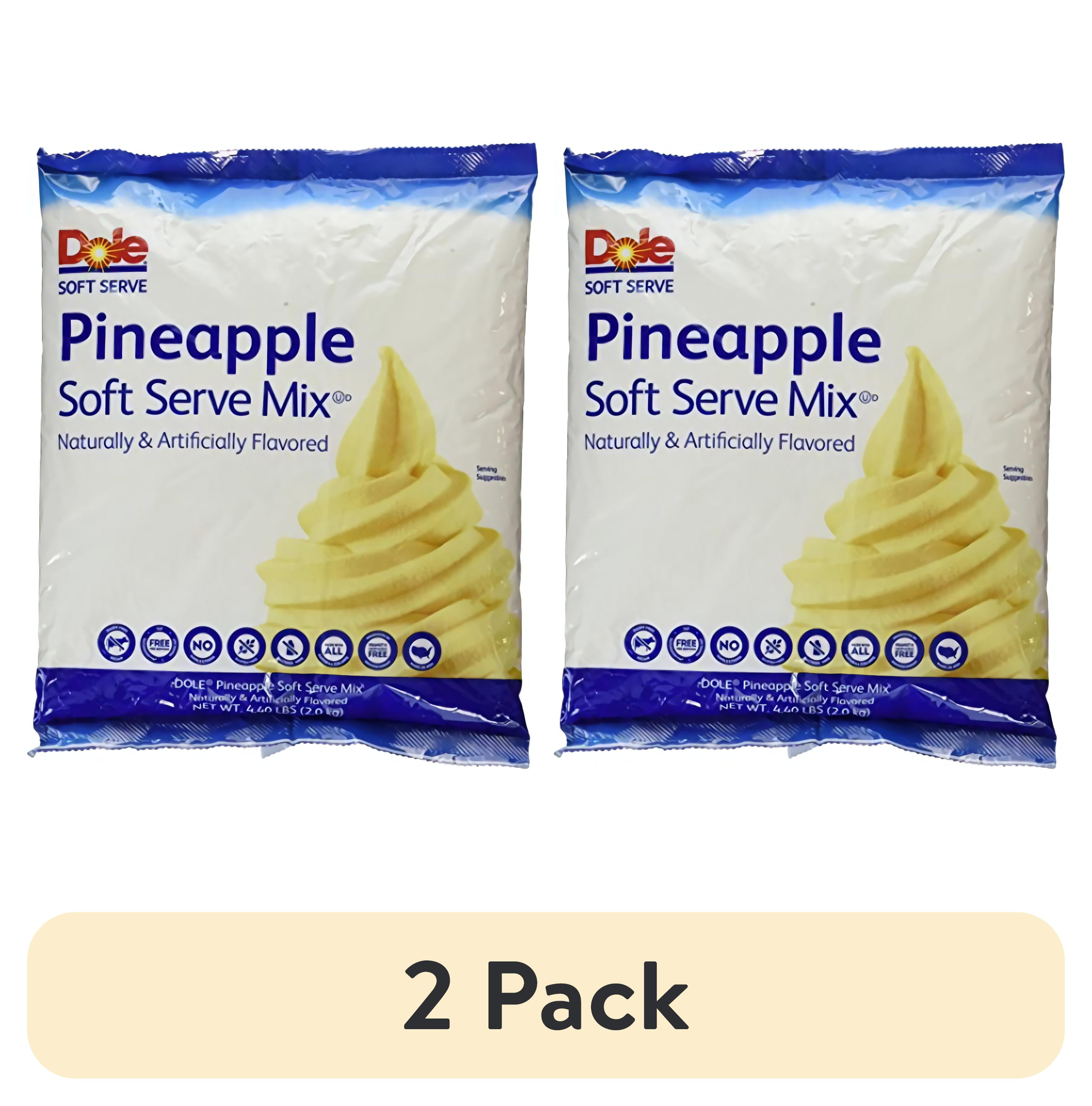 (2 pack) Dole Soft Serve Mix, Pineapple Flavor - 4.75 lbs / 70.4 oz ...