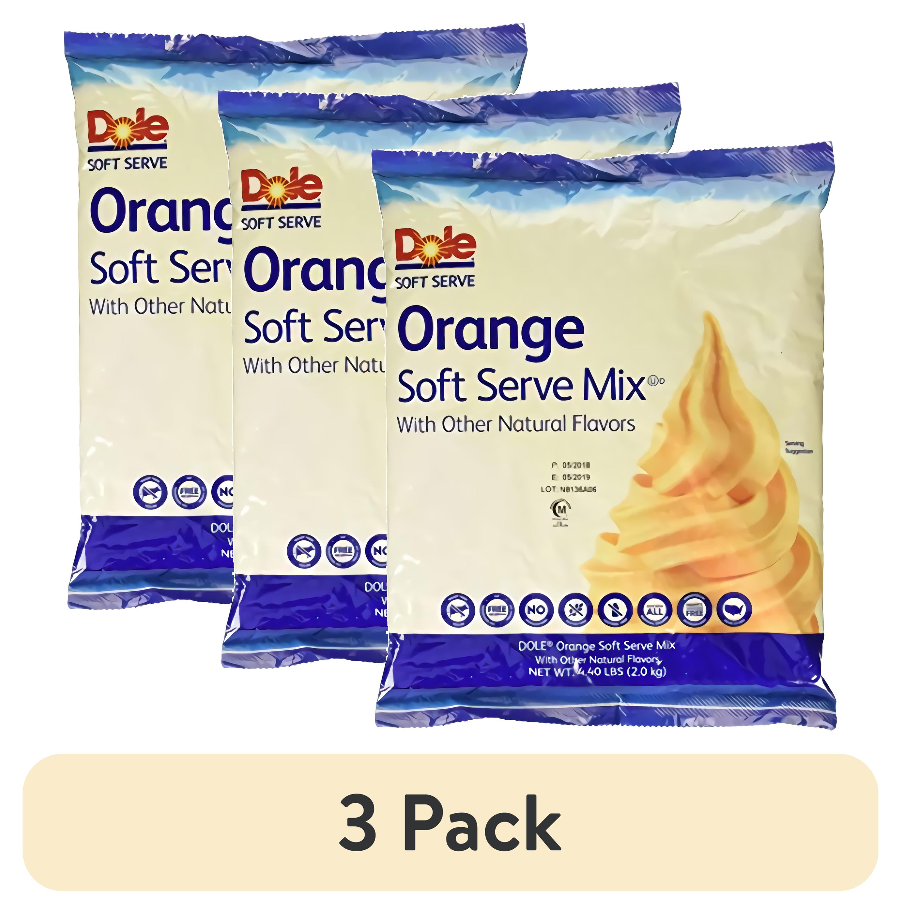 (3 pack) Dole Soft Serve Mix, Orange, 4.40 Pound - Walmart.com
