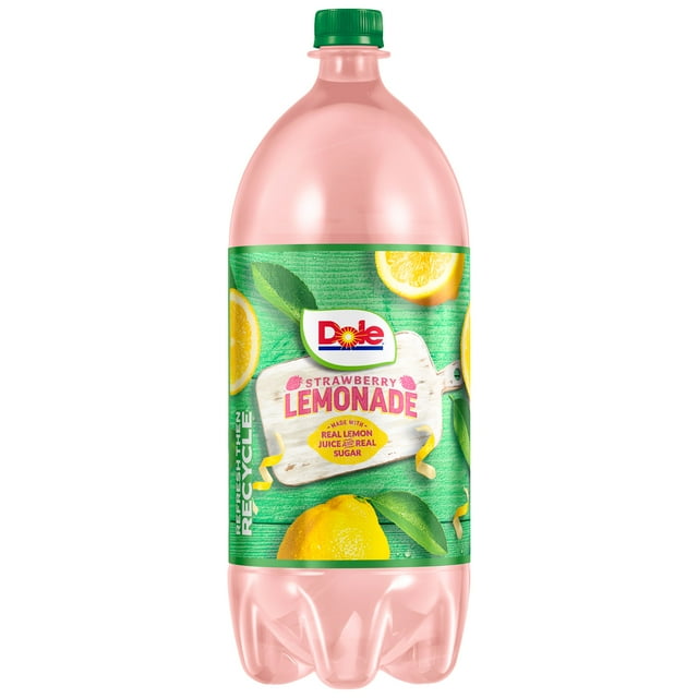 Dole Strawberry Lemonade Juice Drink, 2 Liter Bottle, Shelf-Stable ...