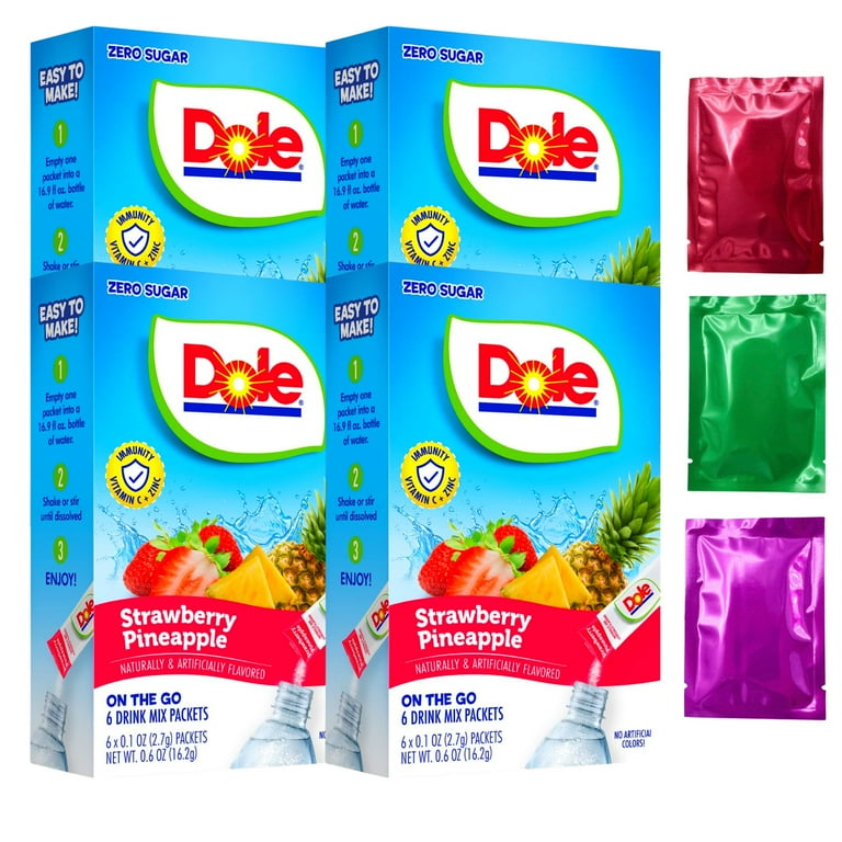 Dole On The Go Drink Mix Strawberry Pineapple Flavor No, 08/21/2022