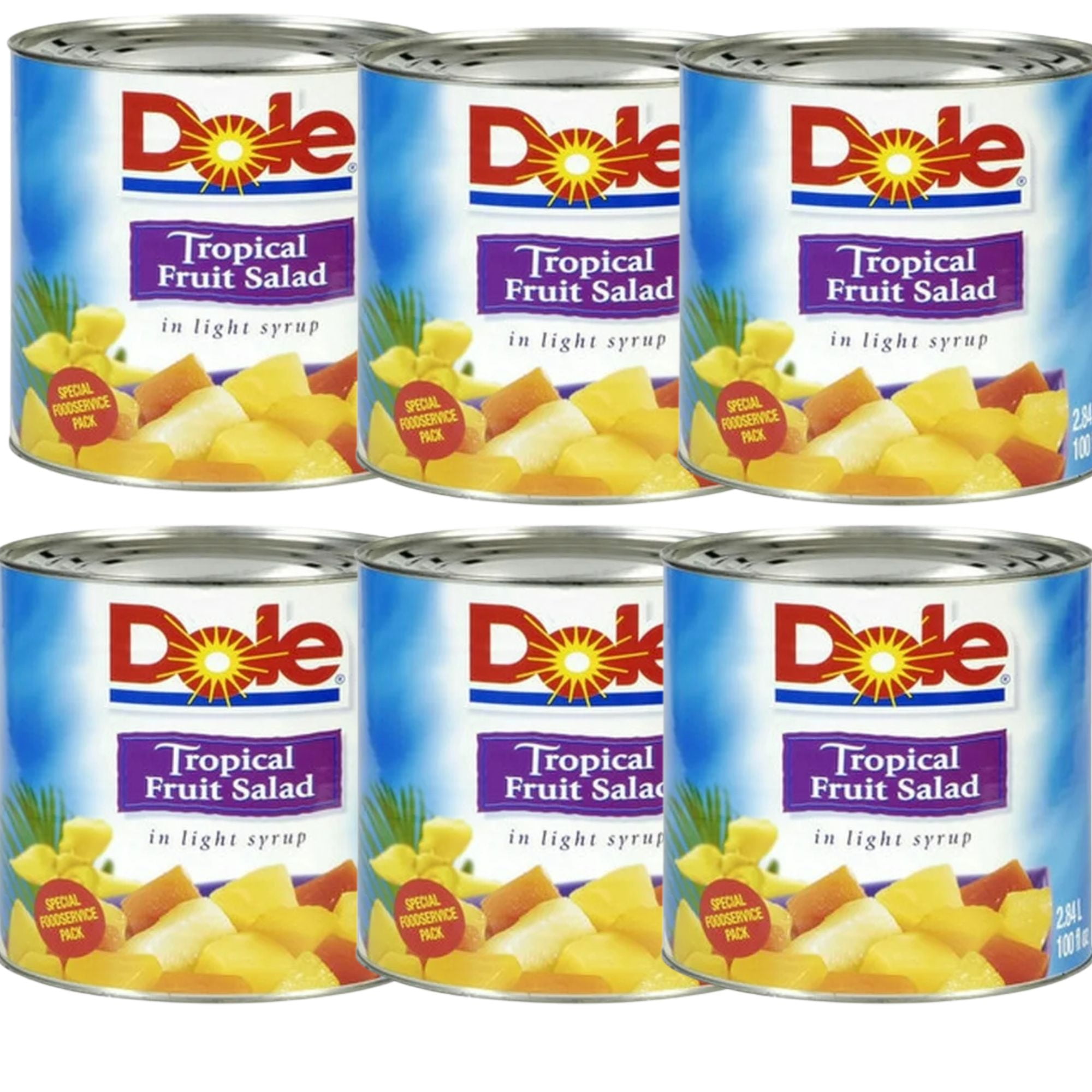 Dole Tropical Fruit Salad in Light Syrup, 100 OZBulk- (6/Case ...