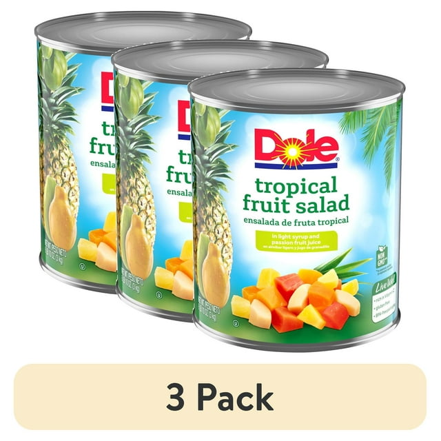 (3 pack) Dole Tropical Fruit Salad in Light Syrup and Passion Fruit ...