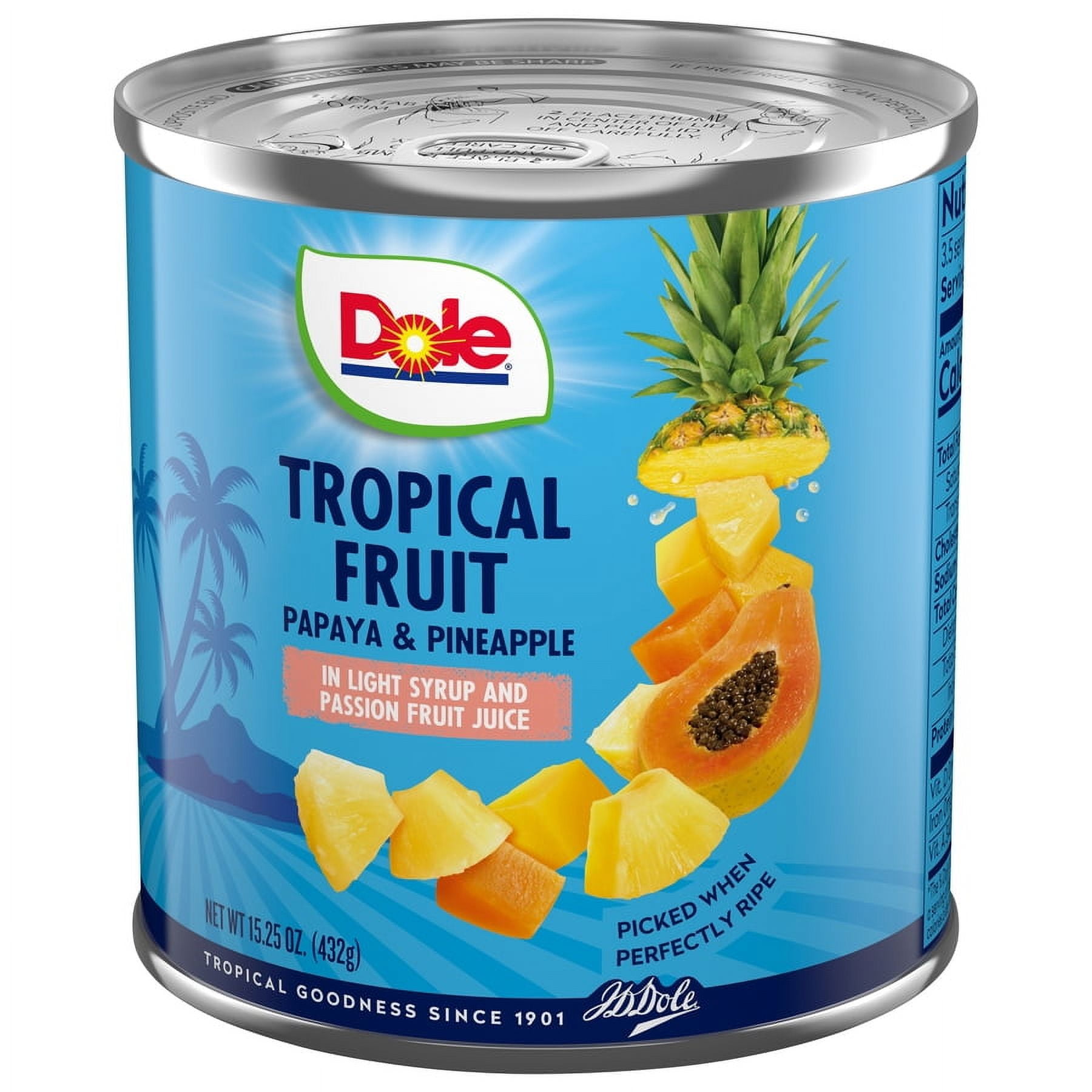 Dole Easy Open Mixed Diced Pineapples Tropical Fruit in Light Syrup and ...