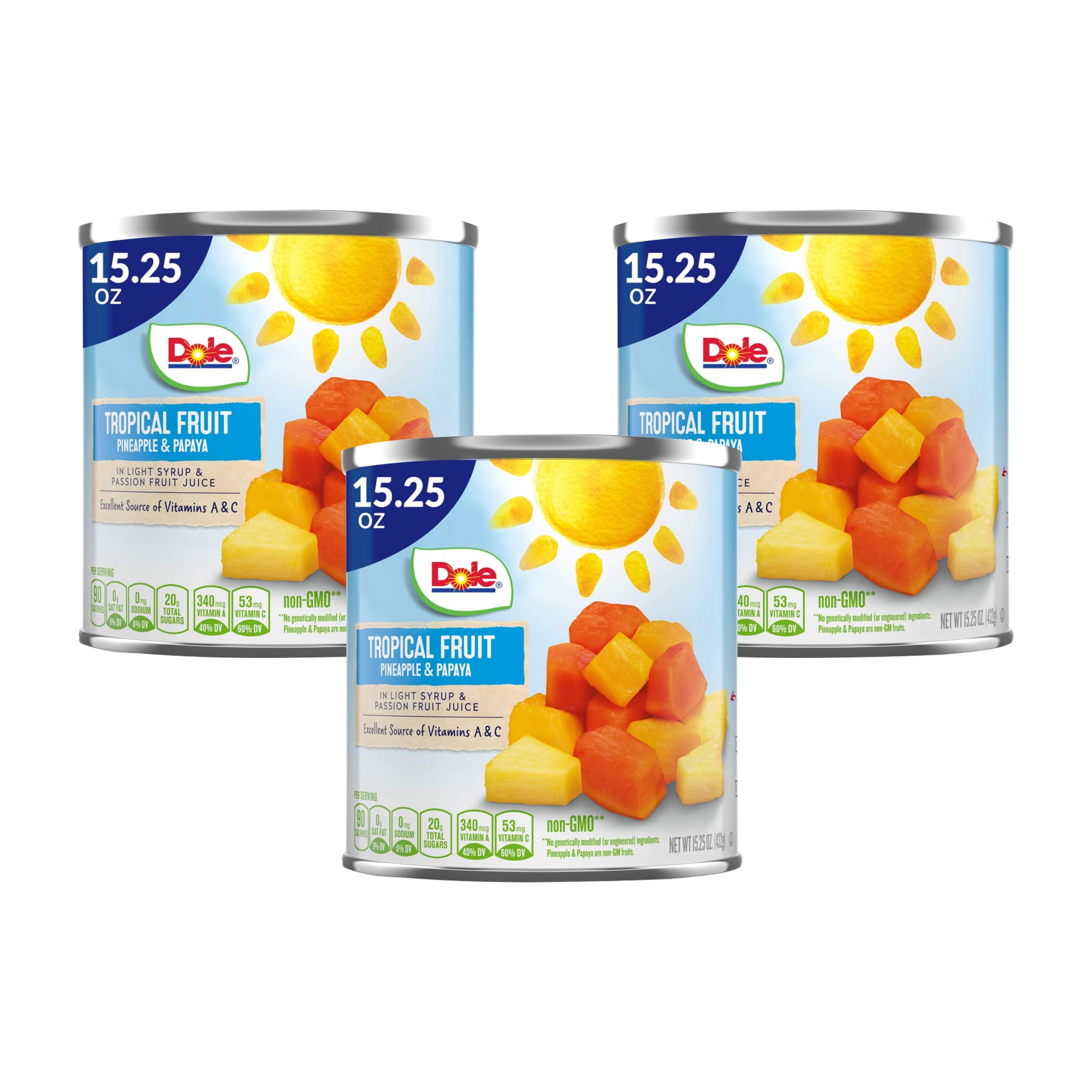 Dole Tropical Fruit in Light Syrup and Passion Fruit Juice, 15.25 oz ...