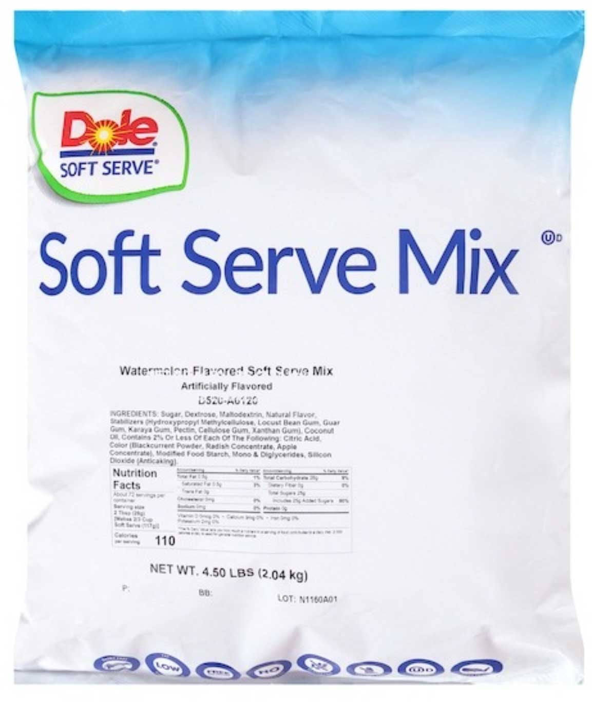 Dole Watermelon Soft Serve Mix, 4.5 Pound -- 4 per case - Walmart.com