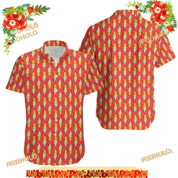 Dole Whip Float Inspired d Button Down Shirt - Walmart.com