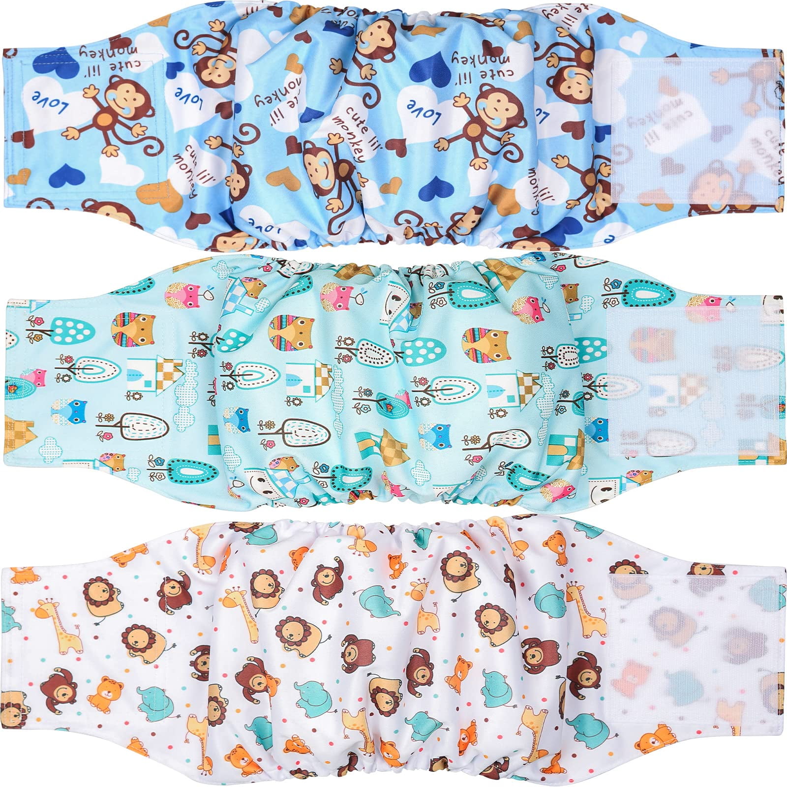 Dolebean Reusable Washable Doggy Diapers for Male Puppies, Belly Bands ...