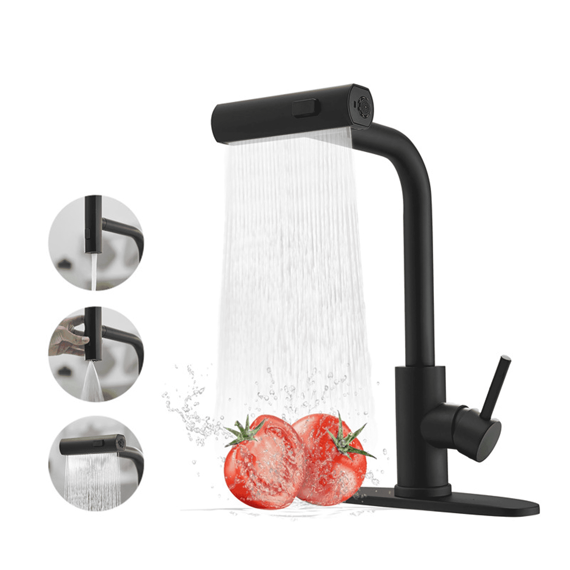 Walmart Black Friday Deals 2025 SERABETTO Black Kitchen Faucets with ...