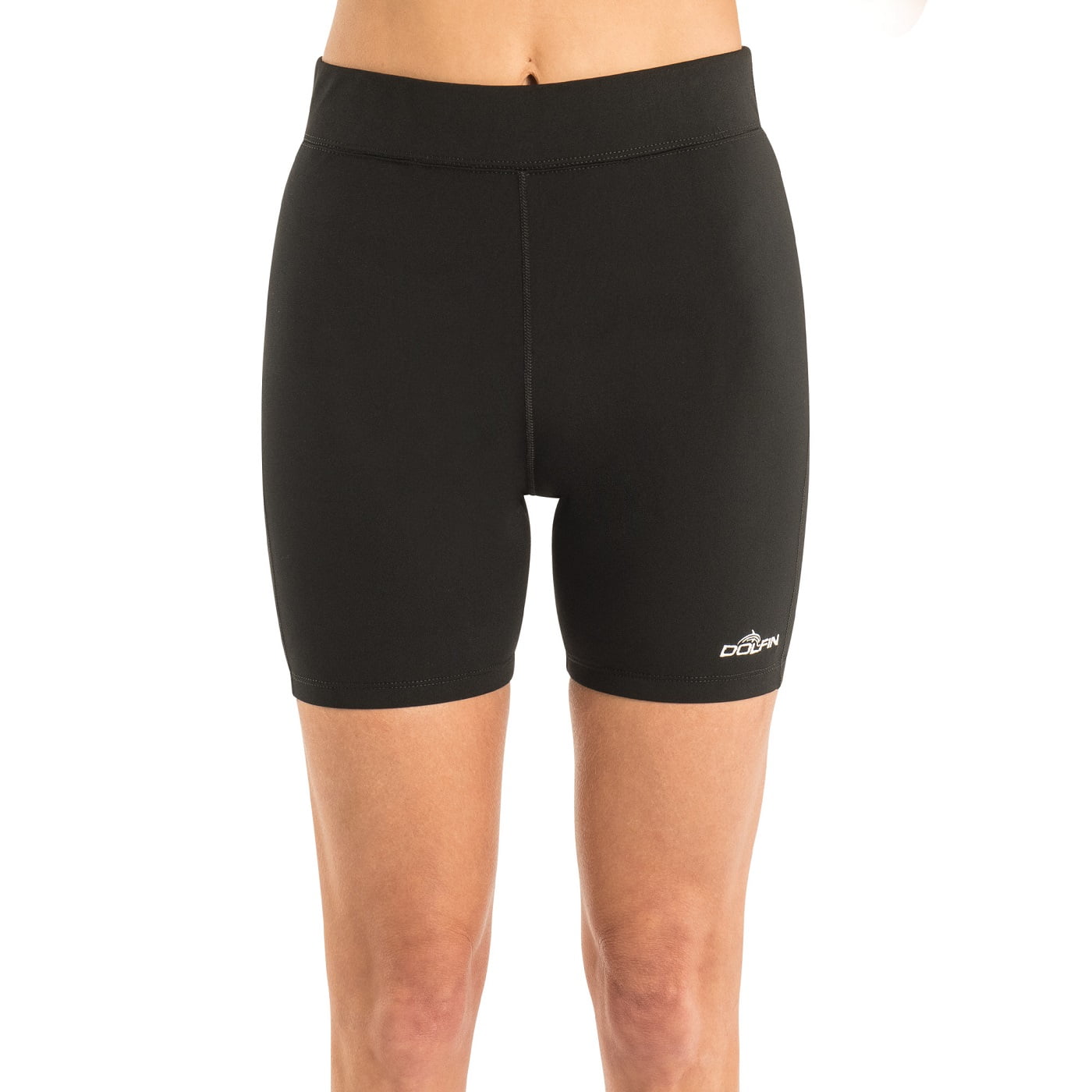Dolfin Aquashape Women's Solid Mid-Length Swim Short in Black, Size X ...