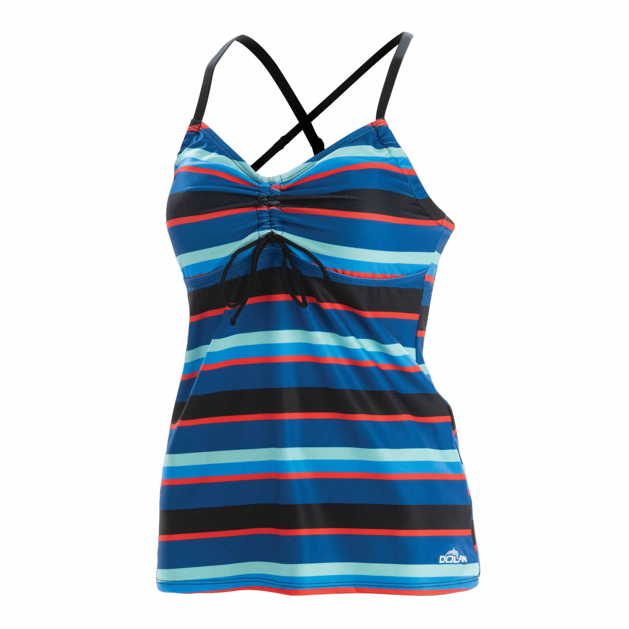 Dolfin Aquashape Women's Swimwear Print Tie Front Tankini Top - Walmart.com