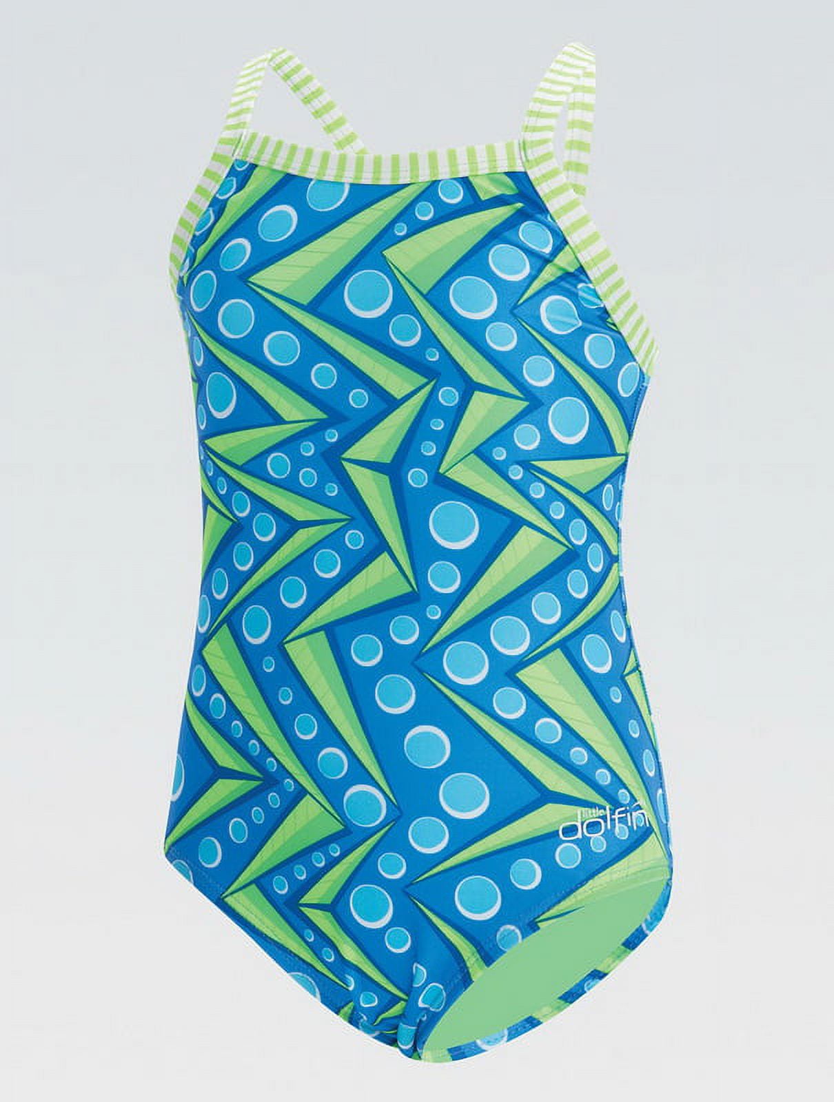 Dolfin Little Dolfin Zenon One-Piece Swimsuit in Blue/Green, Size 2T ...