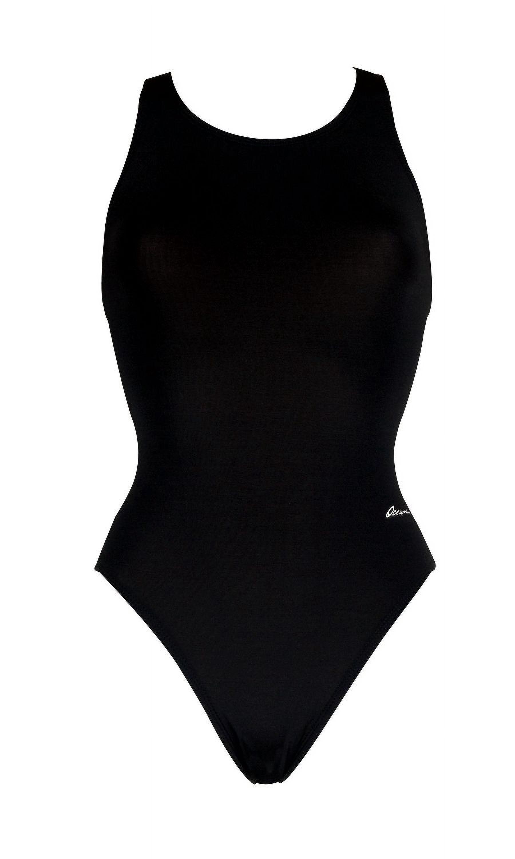 Dolfin Women's Ocean Solid Performance Back Swimsuit (Black, 34 ...