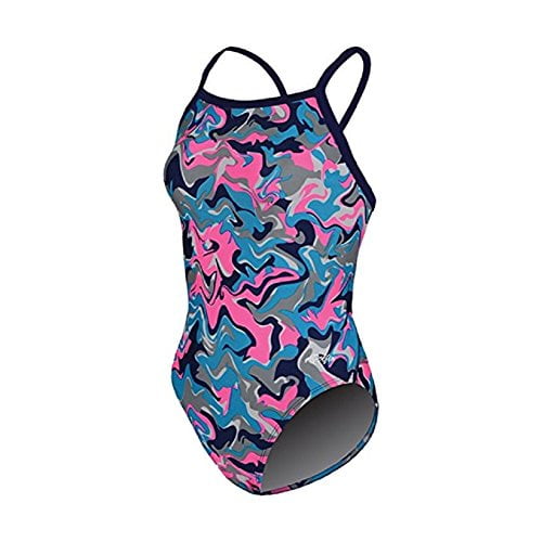 Dolfin Women's Winners V-2 One Piece Swimsuit, Blue/Pink Nitro ...
