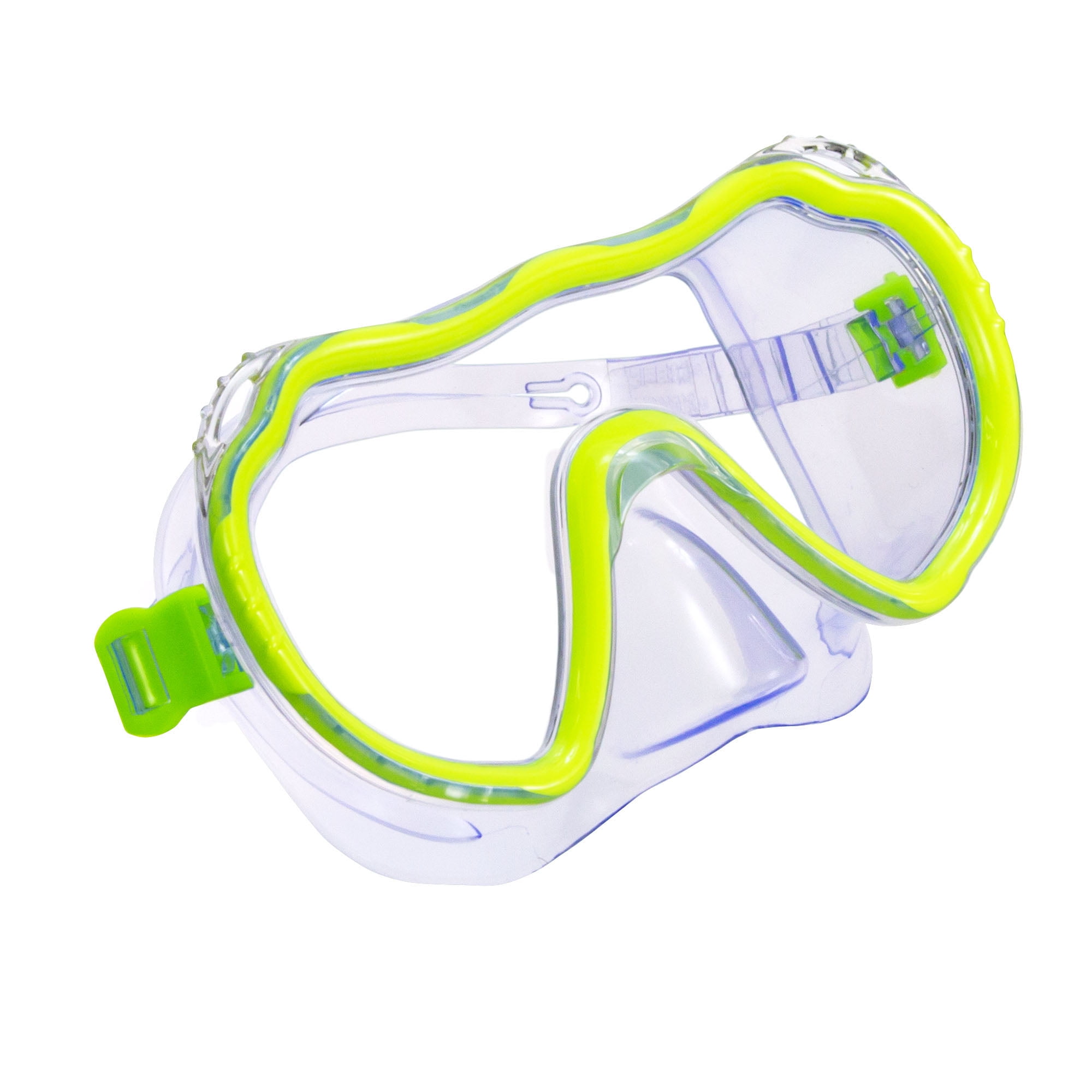 Dolfino Youth Swim Mask - Angle View - Polycarbonate Lenses - Walmart.com