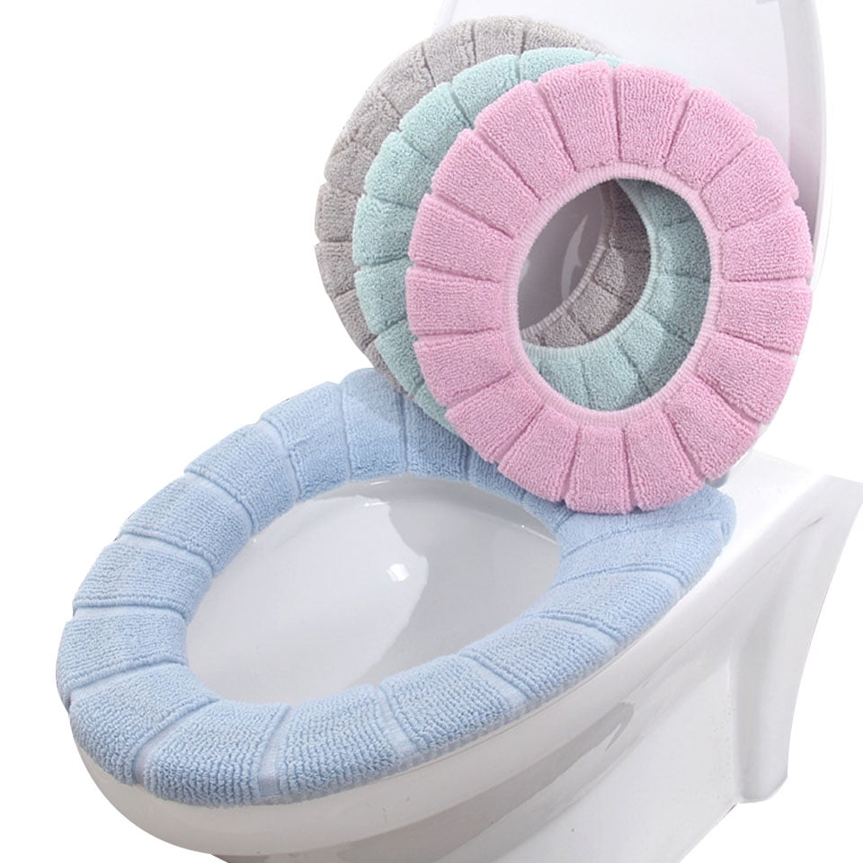 Dolked 4Pcs Toilet Seat Cover Thicken Warm Stretchable Washable 12 Inch ...