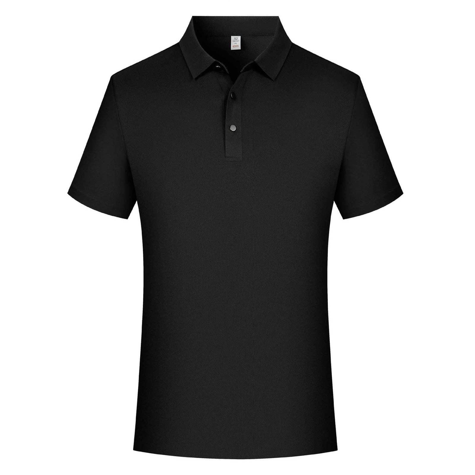Dolkfu Button Funny Shirts Collared Minimalist Short Sleeve Black Tops ...