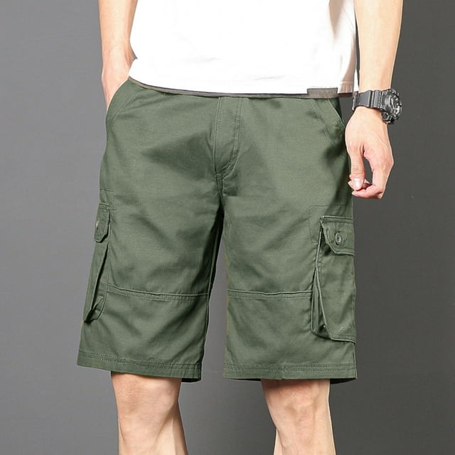 Dolkfu Mens 5 inch Inseam Shorts Drawstring Workwear Active Straight ...