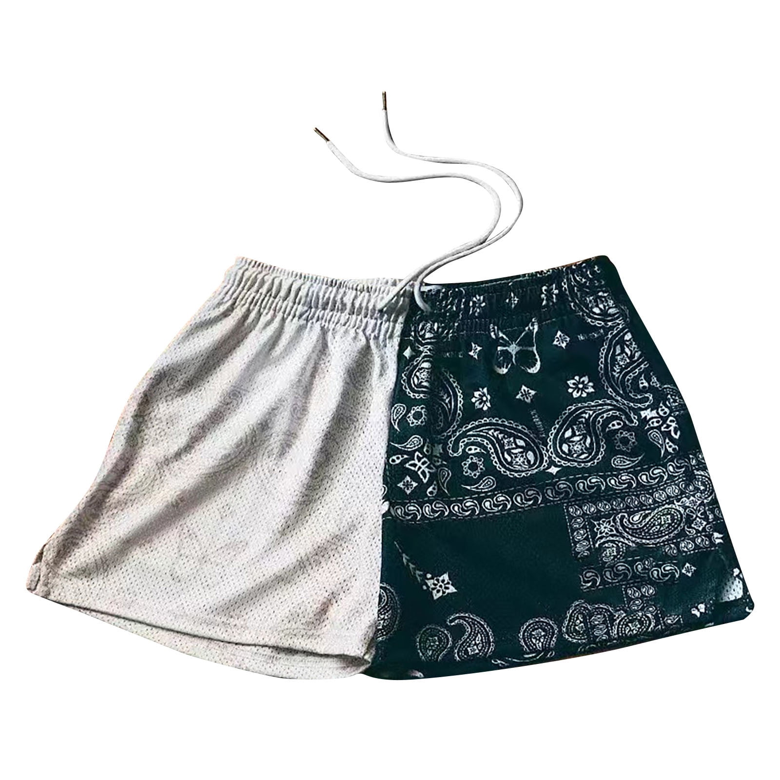 Dolkfu Elastic Waist Mens 6 inch Shorts Drawstring Paisley Printed ...