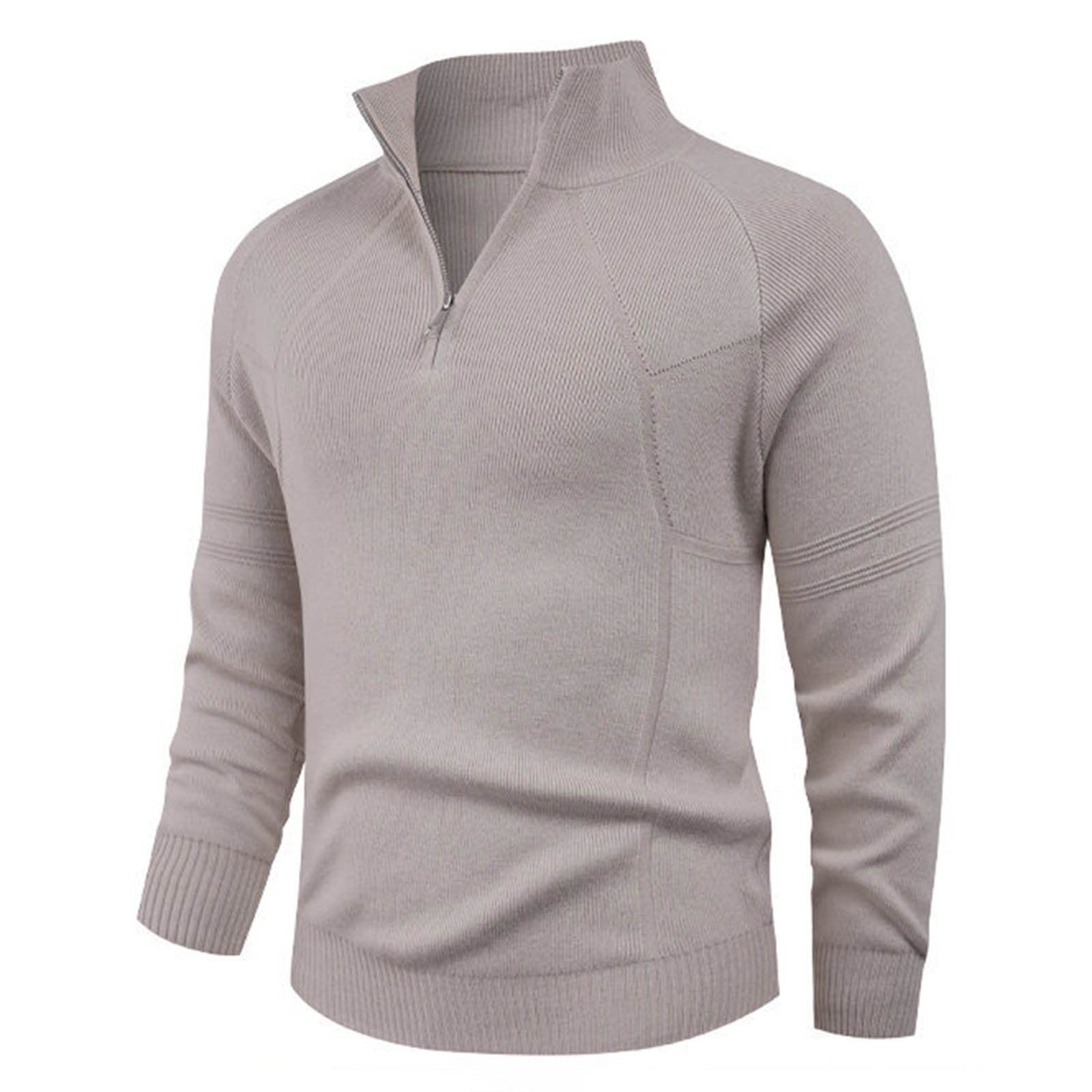 Dolkfu Fall Sweaters for Men 2025 Quarter Zip Yellow Mock Neck Sweaters ...