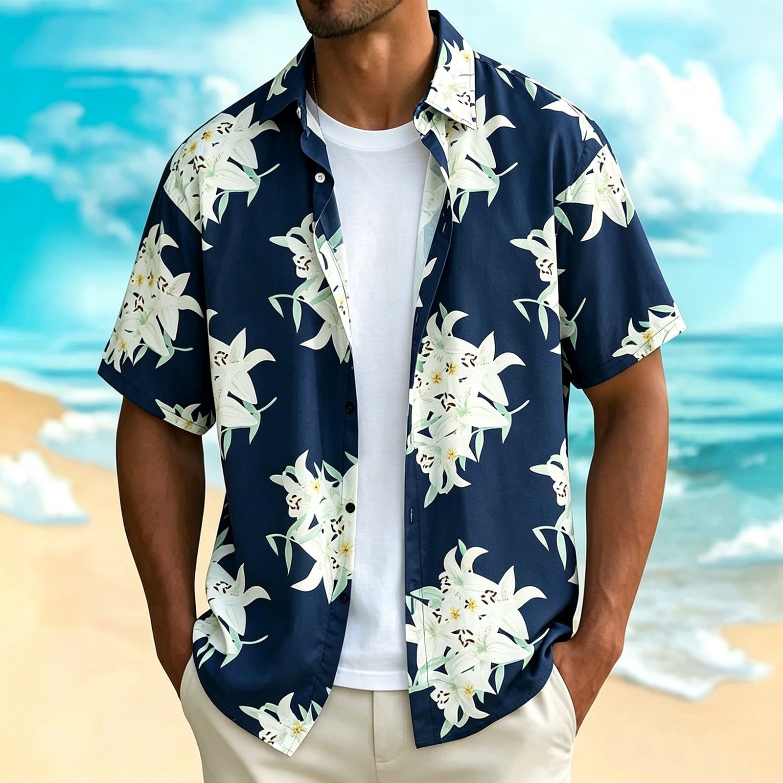 Dolkfu Hawaiian Style True Classic Tees Men Short Sleeve Multicolor ...