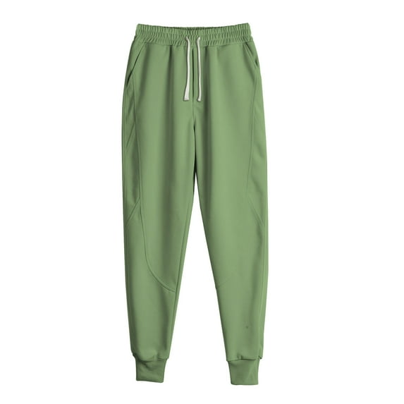 Dolkfu Mens Winter Pants Jogger Green Athletic Cotton Sweatpants ...