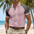 Dolkfu Pink Men'S Shirts Button Minimalist Collared Short Sleeve Tops ...