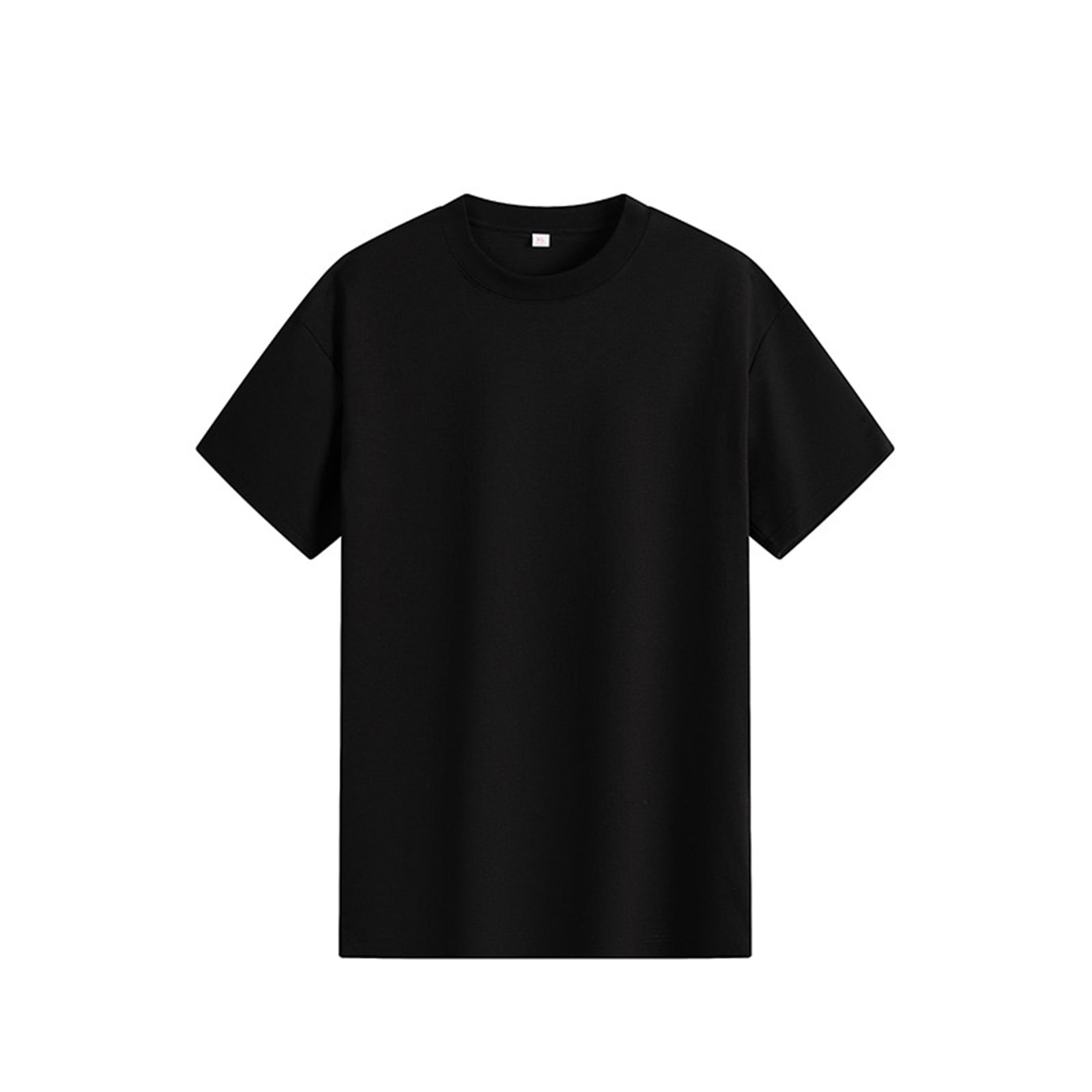 Dolkfu Pull-On Men'S Dress Shirts Black Minimalist Crew Neck Short ...