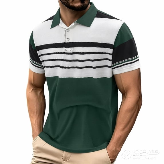 Dolkfu Retro Vintage Graphic Tees Green Short Sleeve Button Collared ...
