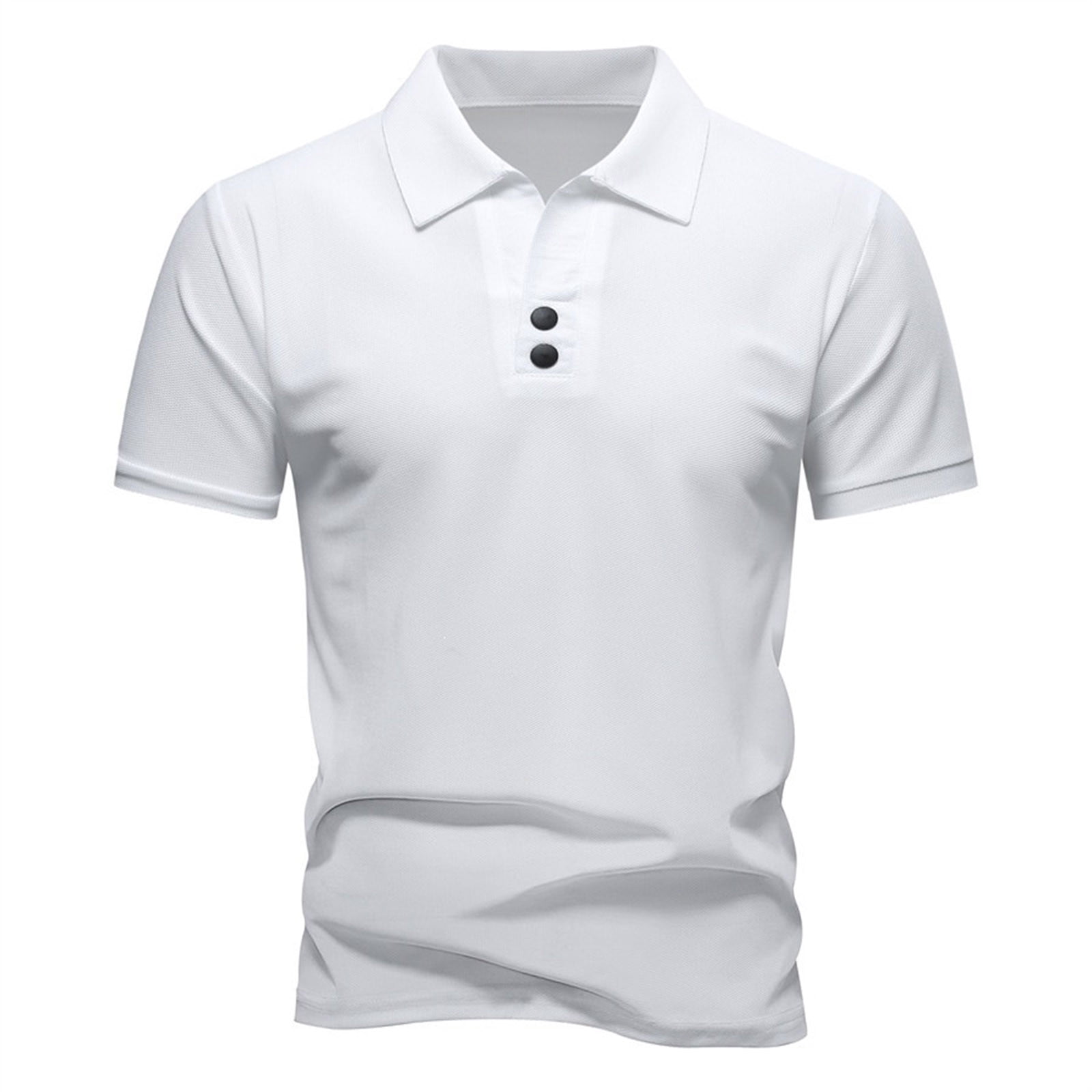 Dolkfu Retro Vintage Men'S Polos Shirts Button Collared Short Sleeve ...