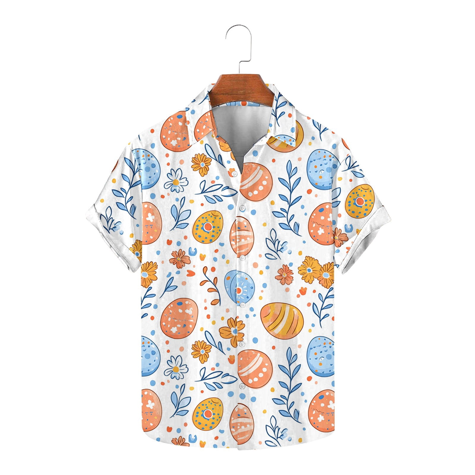 Dolkfu Shirts Mens Fancy Easter Eggs Rabbit Printing Cozy Classic Fit ...