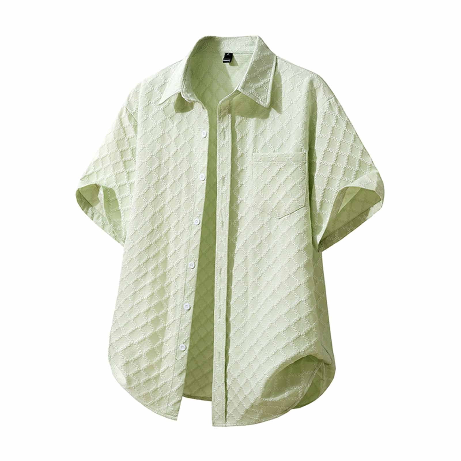 Dolkfu Short Sleeve Button-up Shirts for Men Short Sleeve Collared ...