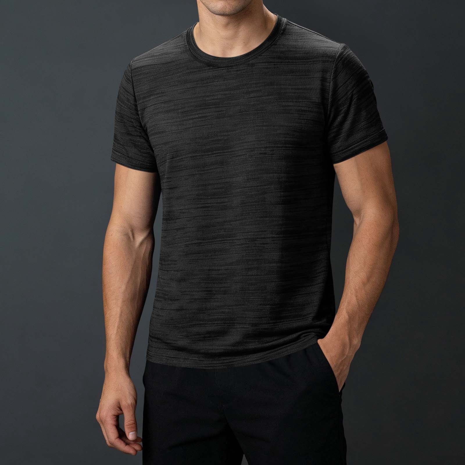 Dolkfu Short Sleeve Men'S Dress Shirts Crew Neck Pull-On Minimalist ...