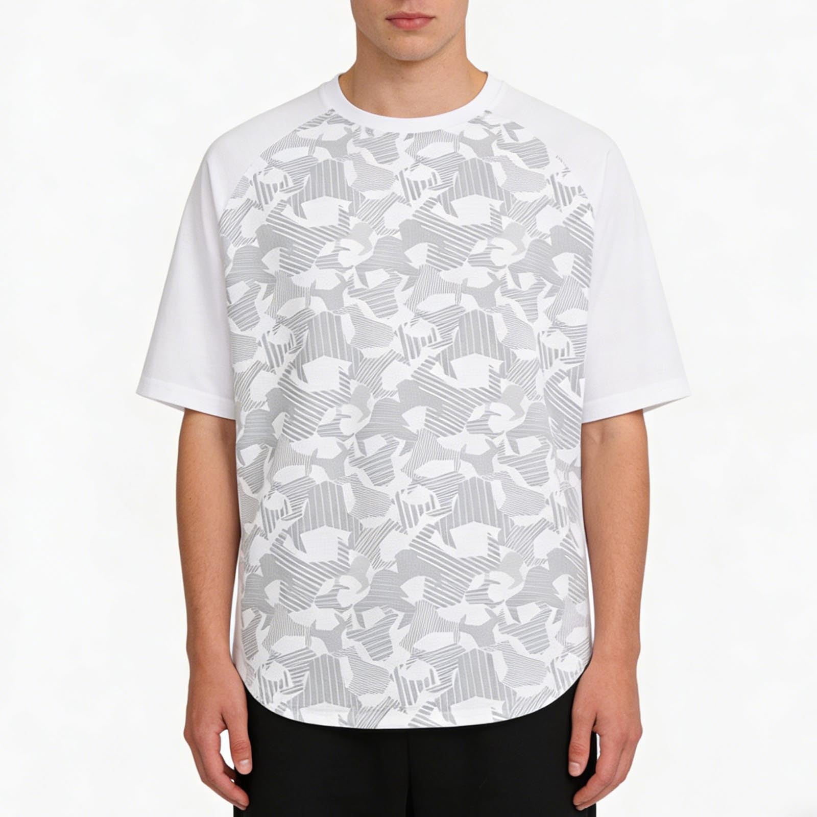 Dolkfu Short Sleeve Men'S Dress Shirts Crew Neck White Pull-On ...