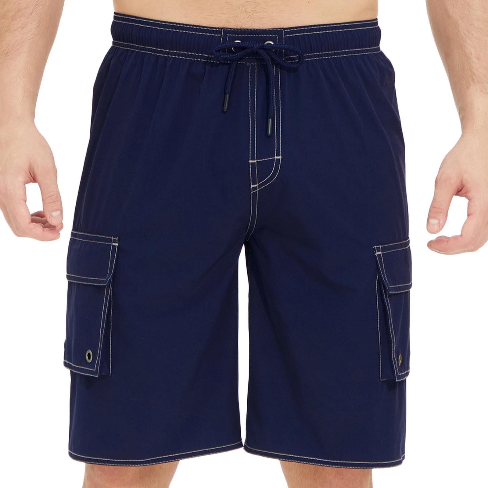 Dolkfu Summer Shorts for Men Cargo Drawstring Swim Bermuda Shorts Baggy ...
