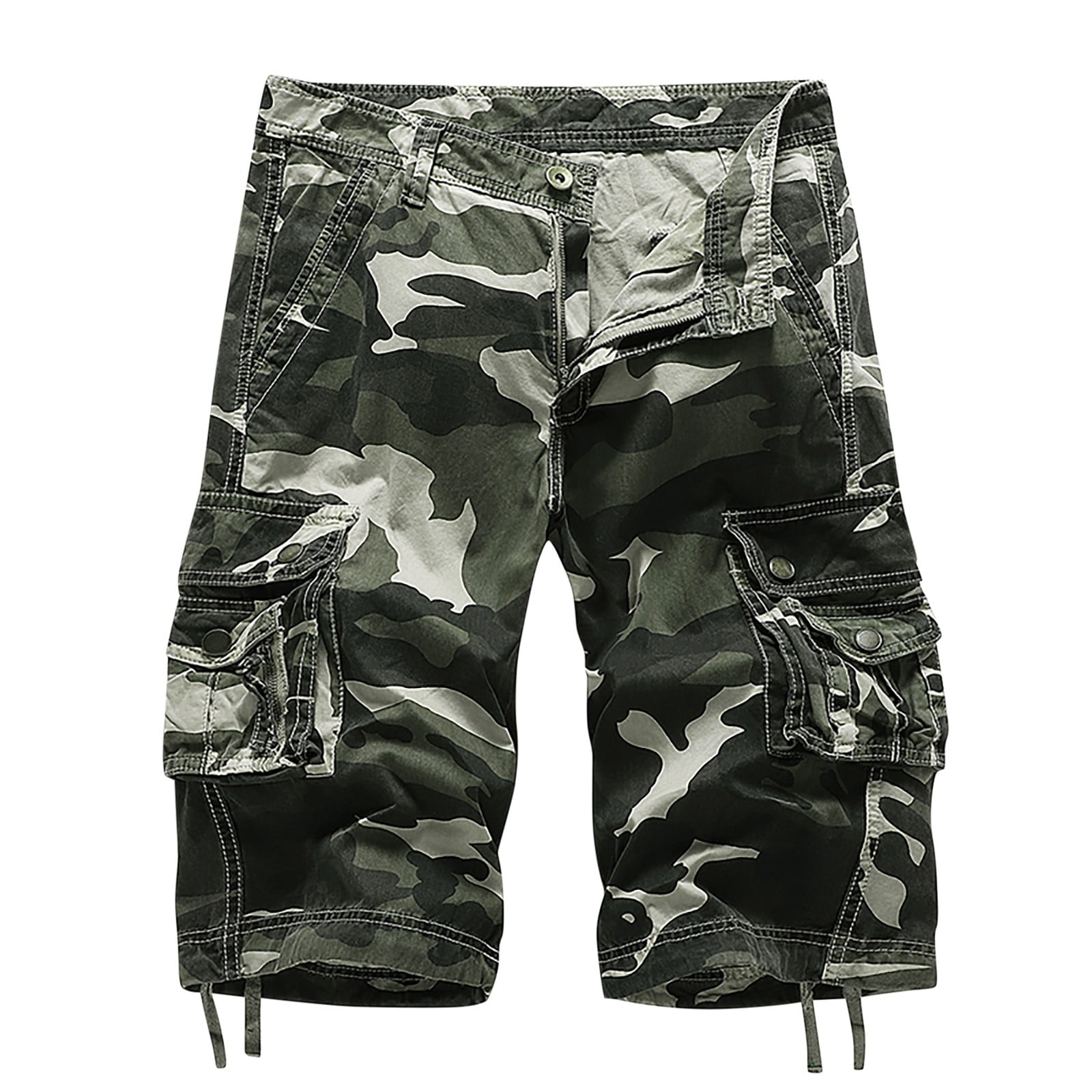 Dolkfu Workwear Mens Big Shorts Zipper Loose Fit Camouflage Straight ...