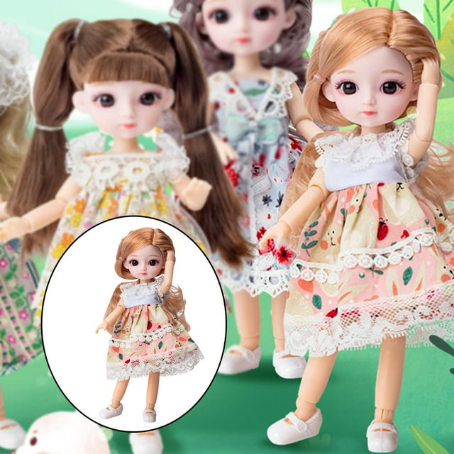 Doll, 1/ Joint Dolls 8 Inch Jointed Doll DIY Toys with Full Set Clothes ...