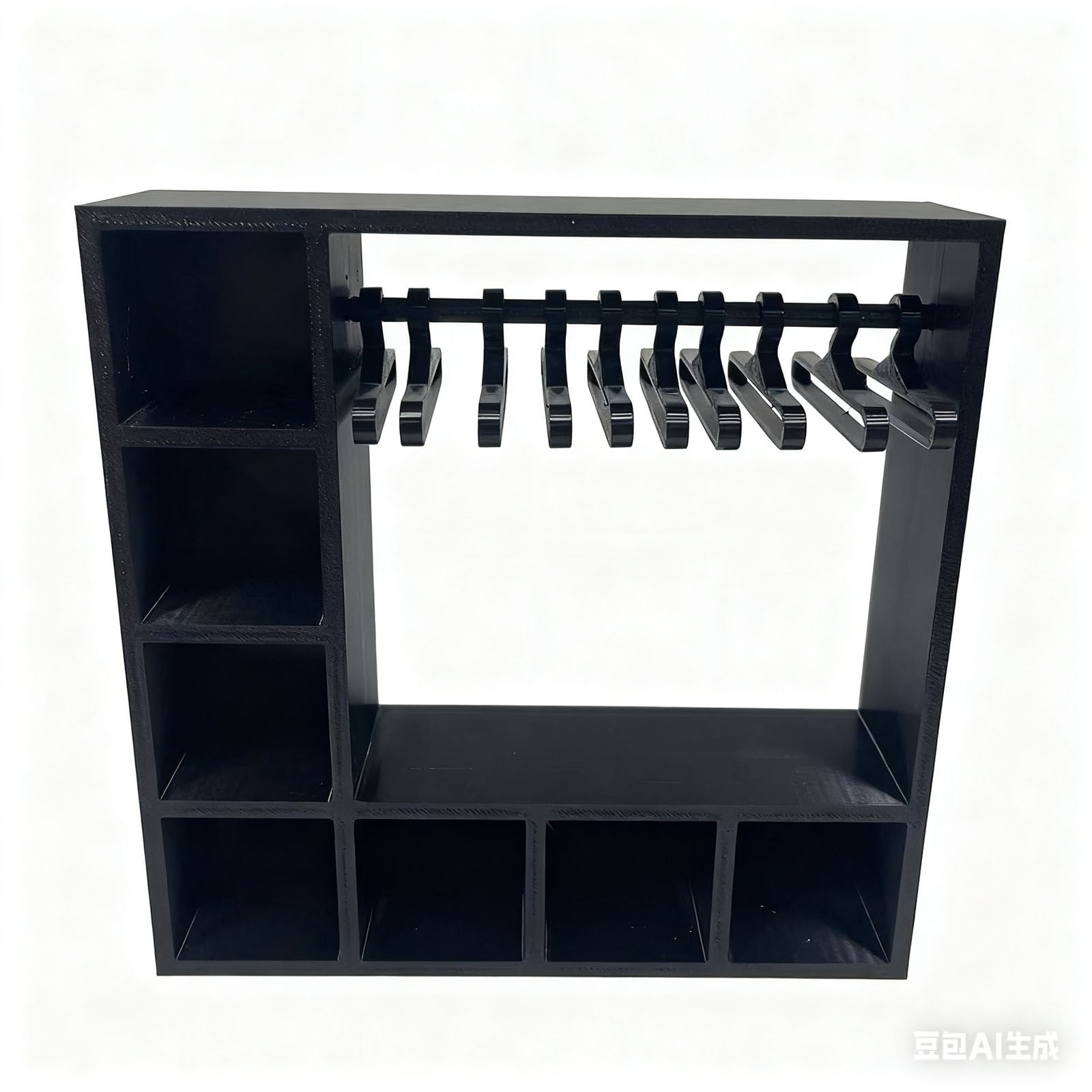 Doll Accessory Display Cabinet with Open Storage and Hanging Space ...
