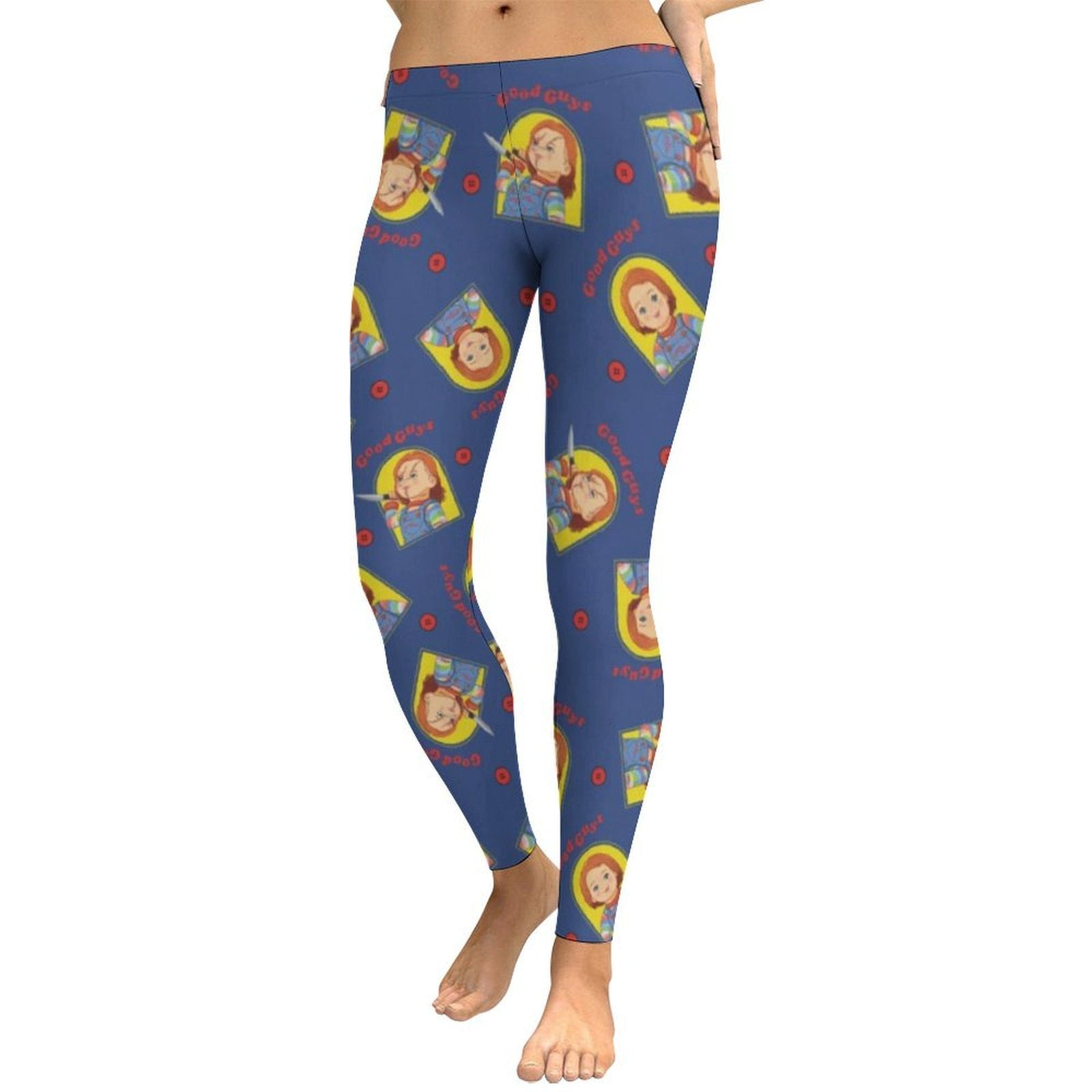 Doll Childs Play Chucky Women's Yoga Pants High Waisted Tummy Control ...