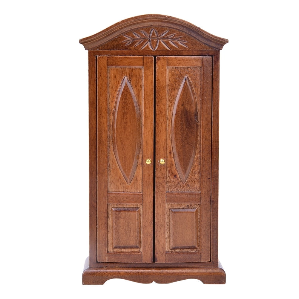 Doll Closet, Dollhouse Miniature Wardrobe,1:12 Scale Mini Vintage ...