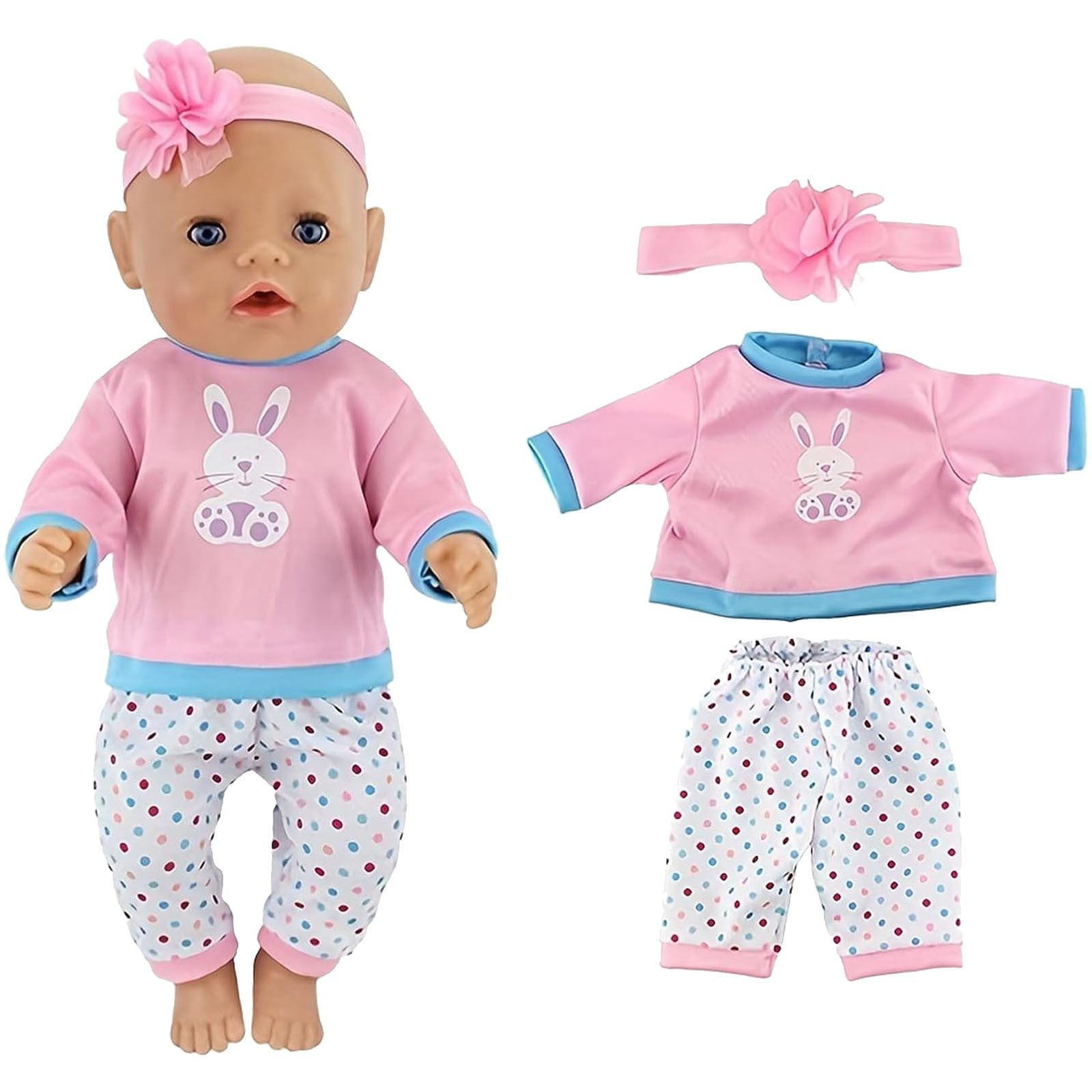 Doll Clothes Doll Fashion Outfits Fit for New Born Baby Dolls 14-16-17 ...