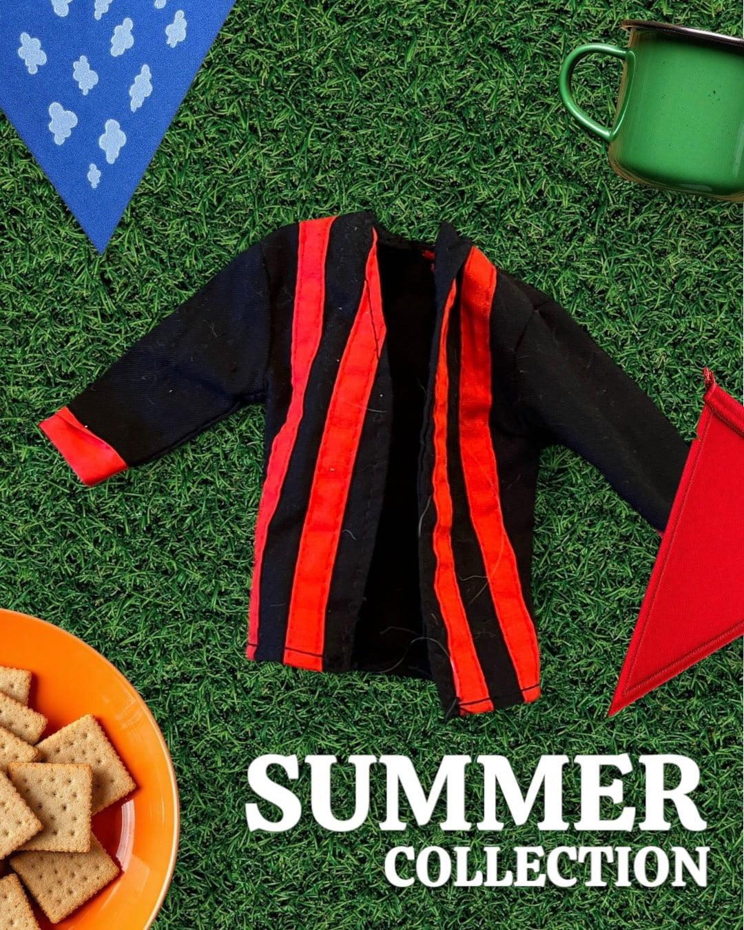 Doll Clothes Ken Blue Blue Red Jacket Vest Blouse Tee OMG Sweater Shirt ...