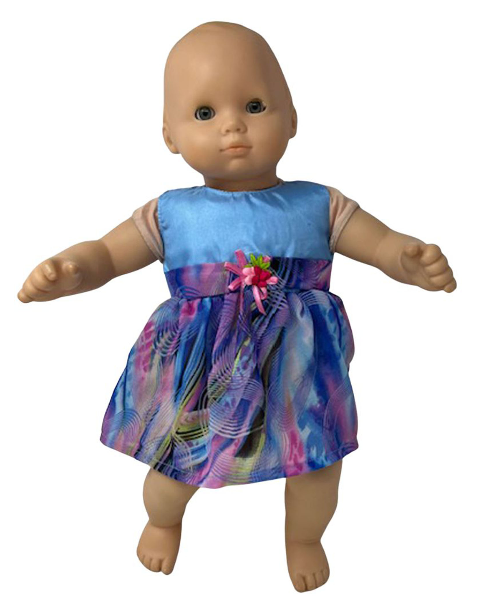Doll Clothes Superstore Blue Splash Dress Fits 15-16 Inch Baby Dolls ...
