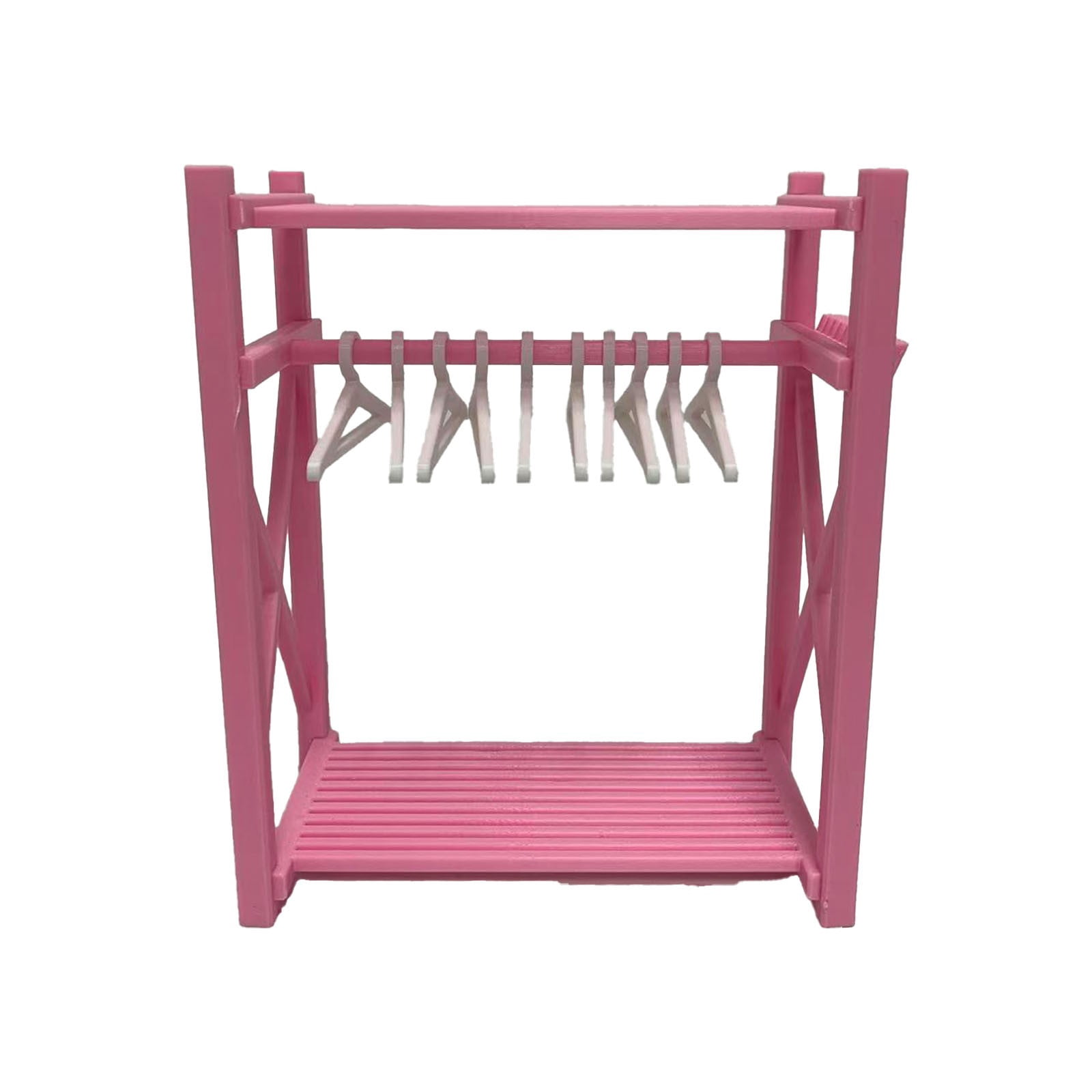 Doll Clothes Wardrobe Organizer with Hangers, Portable Storage Closet ...