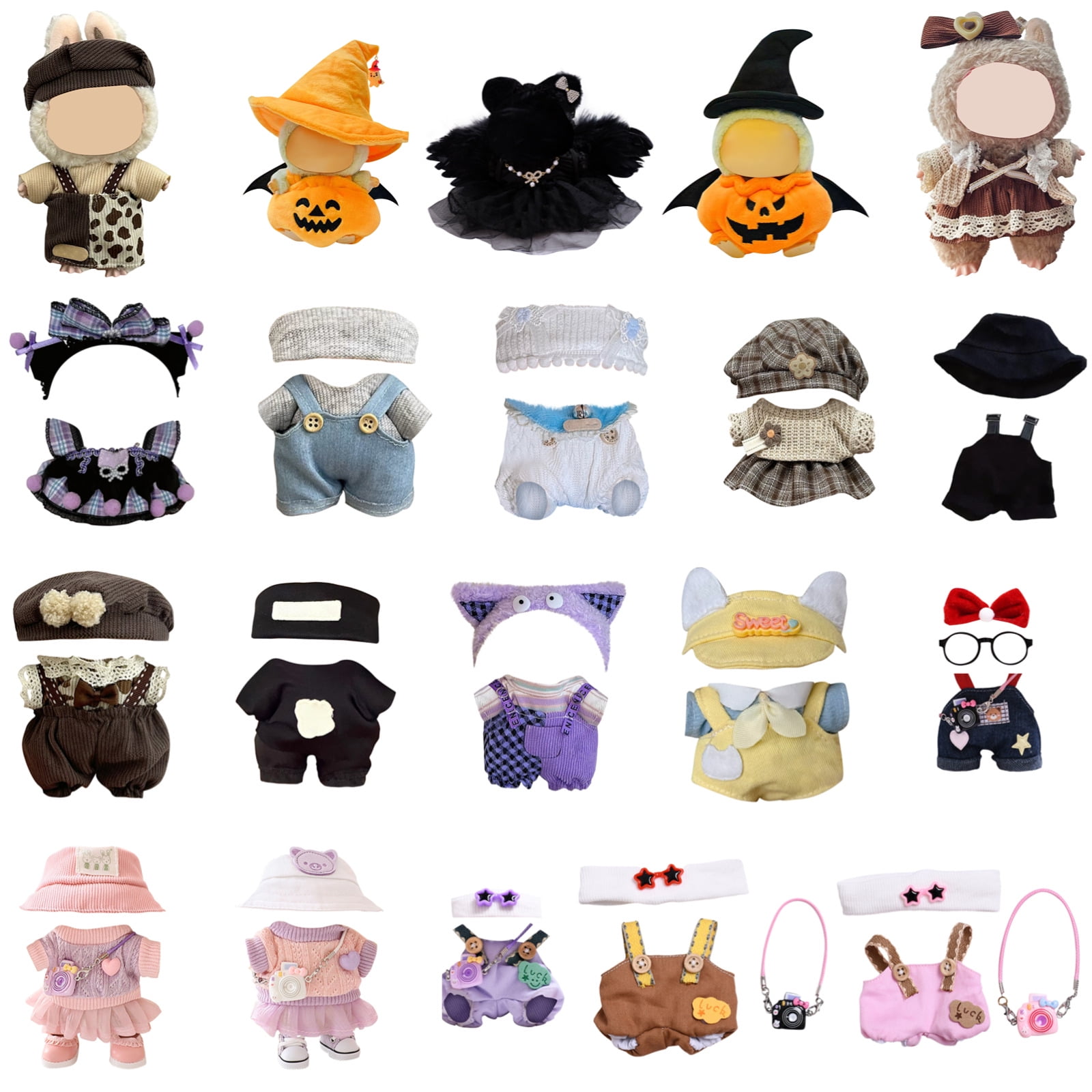 Doll Clothes for 17cm Dolls Clothing Outfit, Casual Stylish Style Hat ...