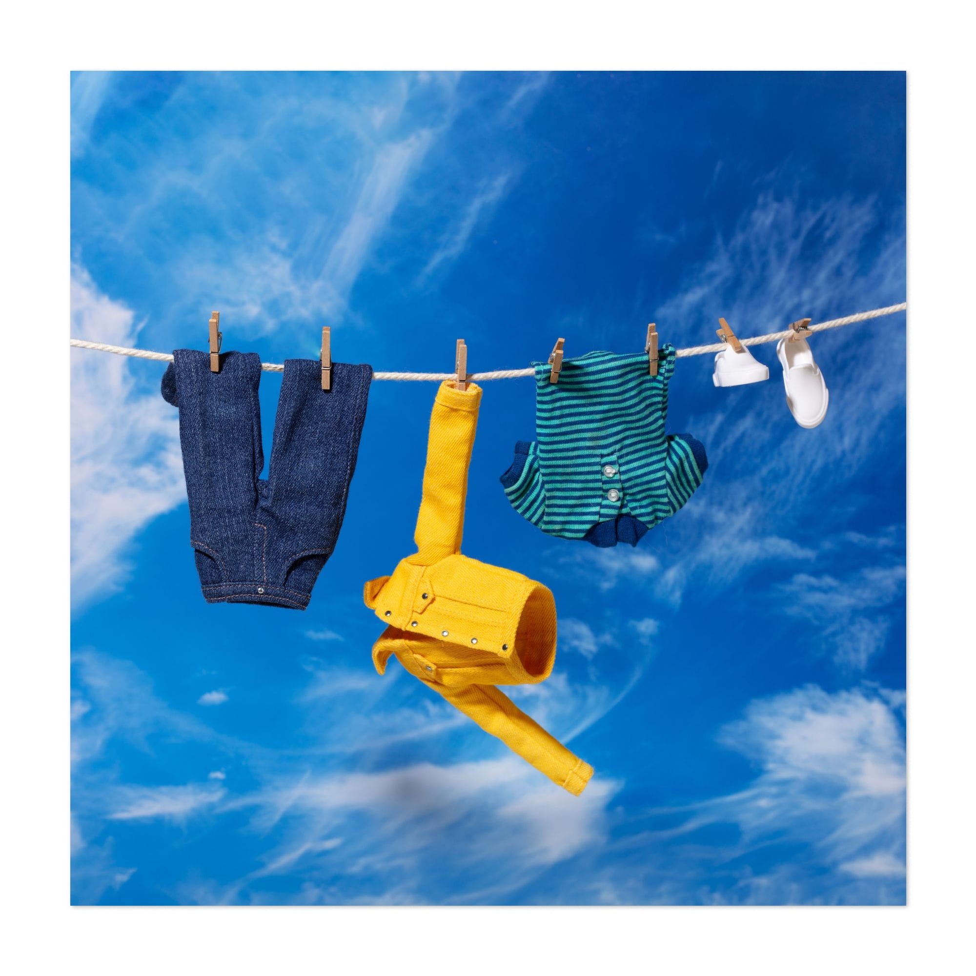 Doll Clothes on Clothesline - Photography Humor Surrealism Minimalist ...