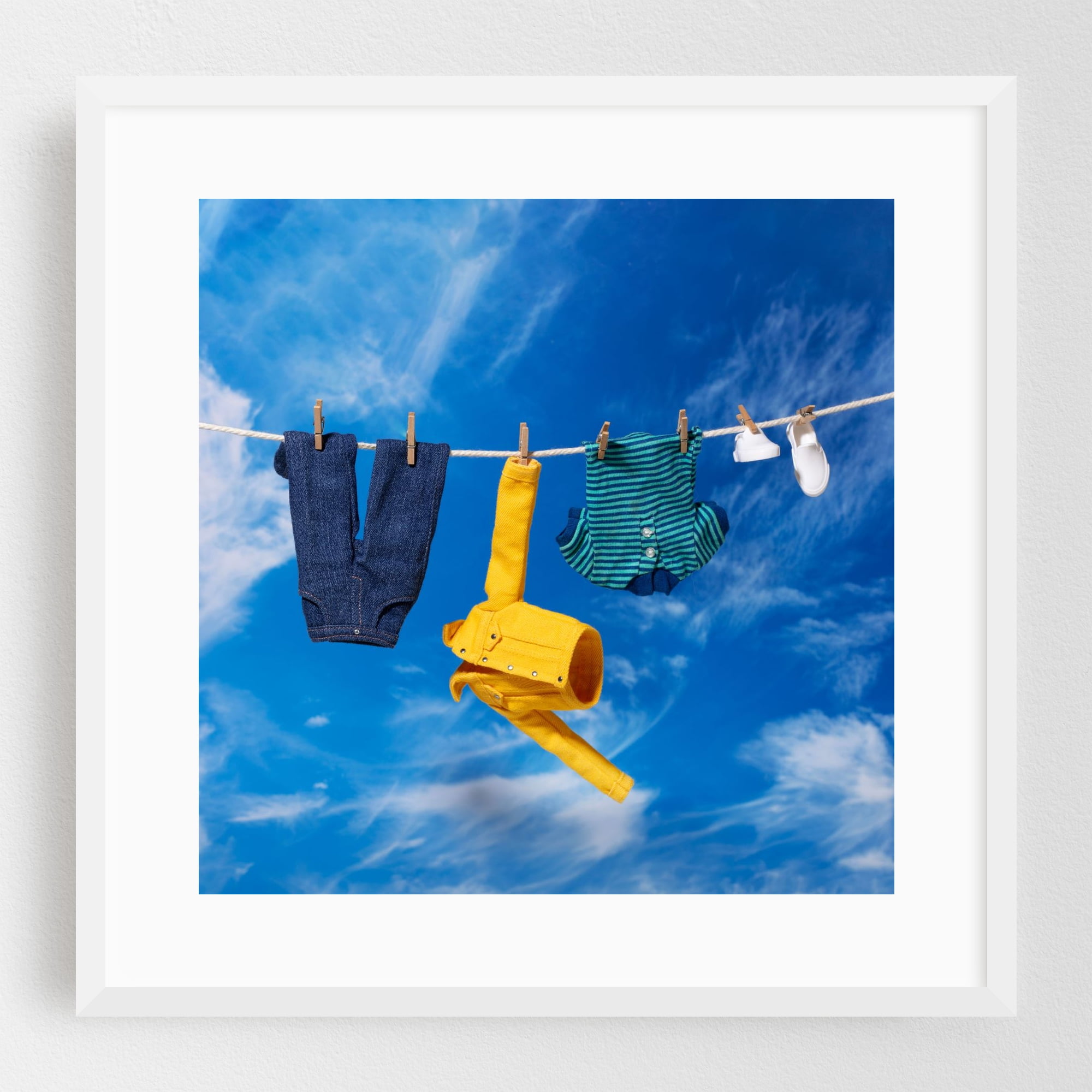 Doll Clothes on Clothesline - Photography Humor Surrealism Minimalist ...